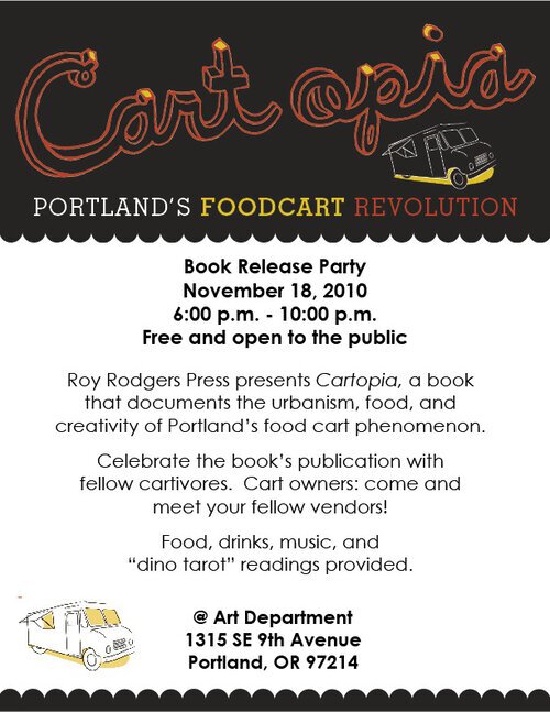Cartopia Book Release Party, Nov 18 - FoodCartsPortland.com